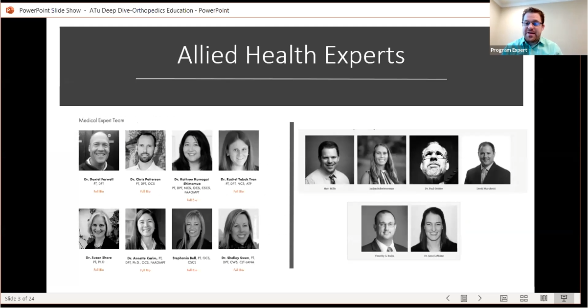 Using ATu to assist with Orthopedic Evaluation in a Remote Environment ...