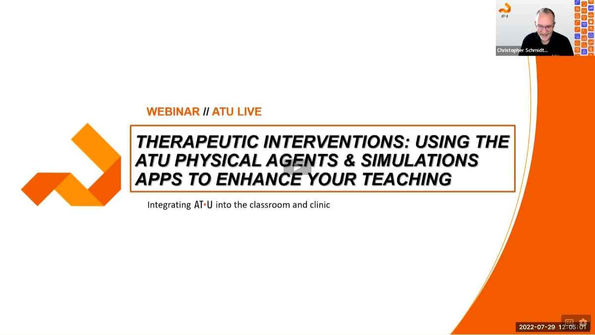 Therapeutic interventions: Using the ATu Physical Agents & Simulations ...