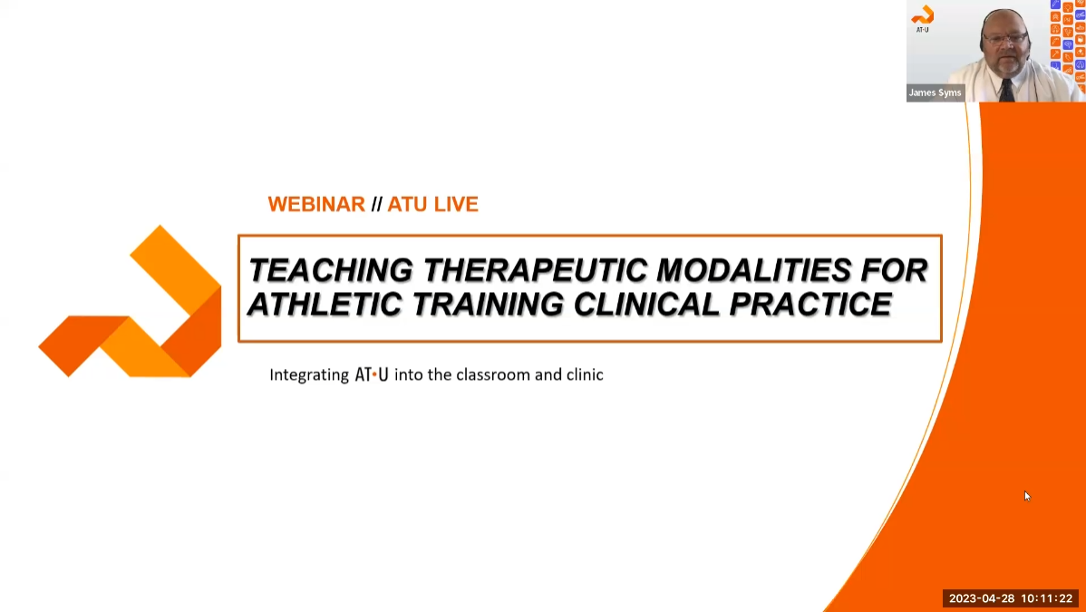 Teaching Therapeutic Modalities for Athletic Training Clinical Practice ...